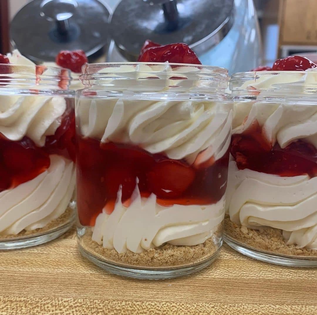 Cherry Cheesecake Jars for Dessert