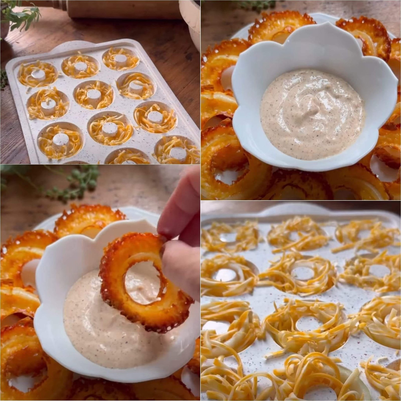 Baked Keto Onion Rings with Cheese Recipe